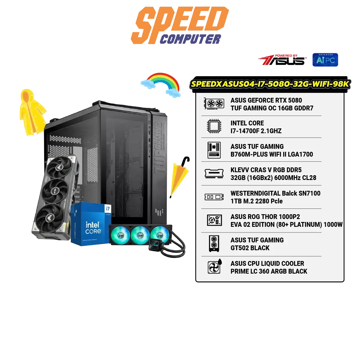 Assembled computer SPEEDXASUS04-I7-5080-32G-WIFI-98K - Speedcom – SpeedCom