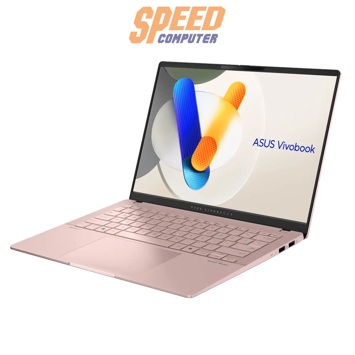 โน๊ตบุ๊ค Asus Vivobook S14 D5406KA-ROSE792WA Ryzen AI 7 สีชมพู่ (Rose Gold)- SpeedCom