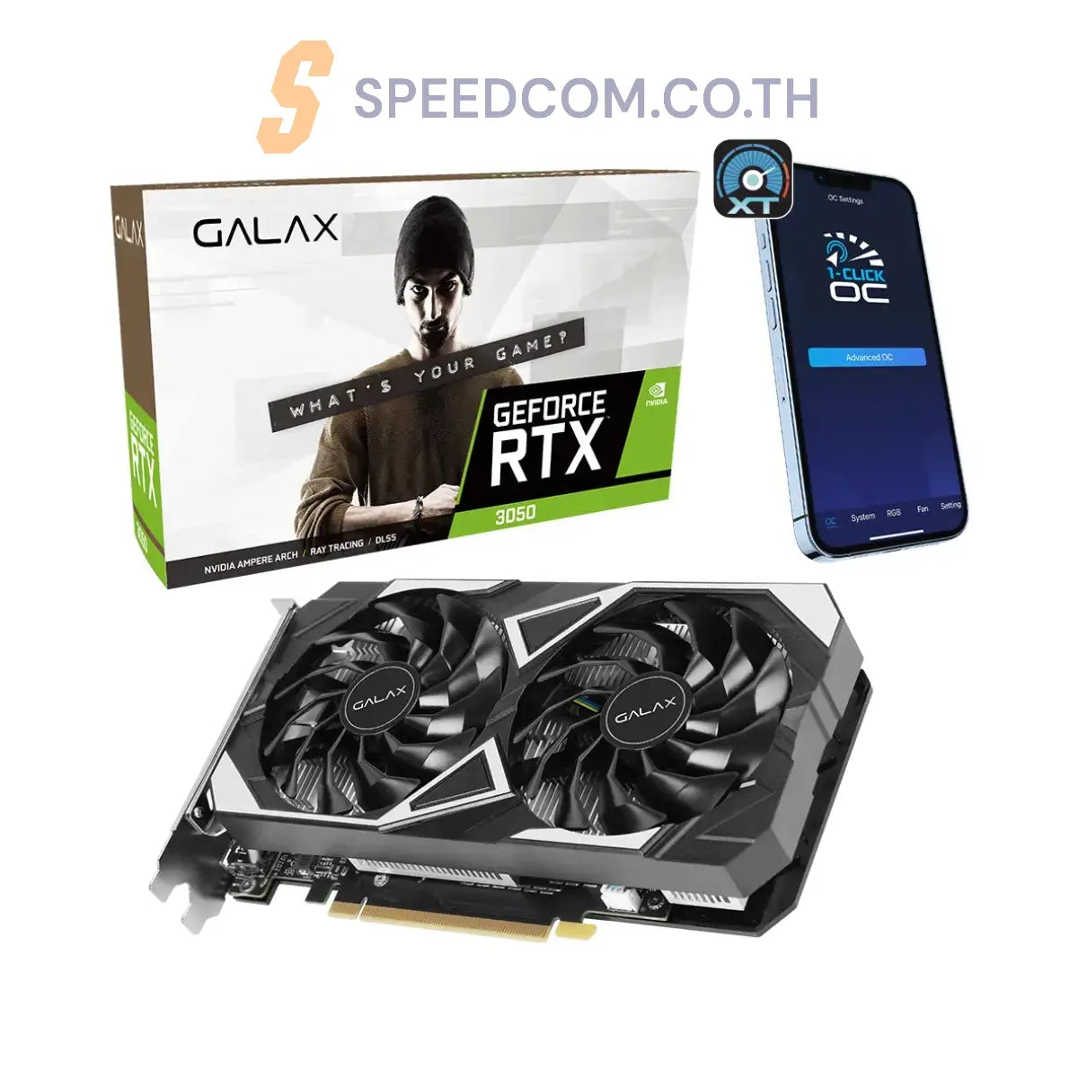 Graphics Card GALAX GeForce RTX 3050 EX 6GB GDDR6 - Speedcom – SpeedCom