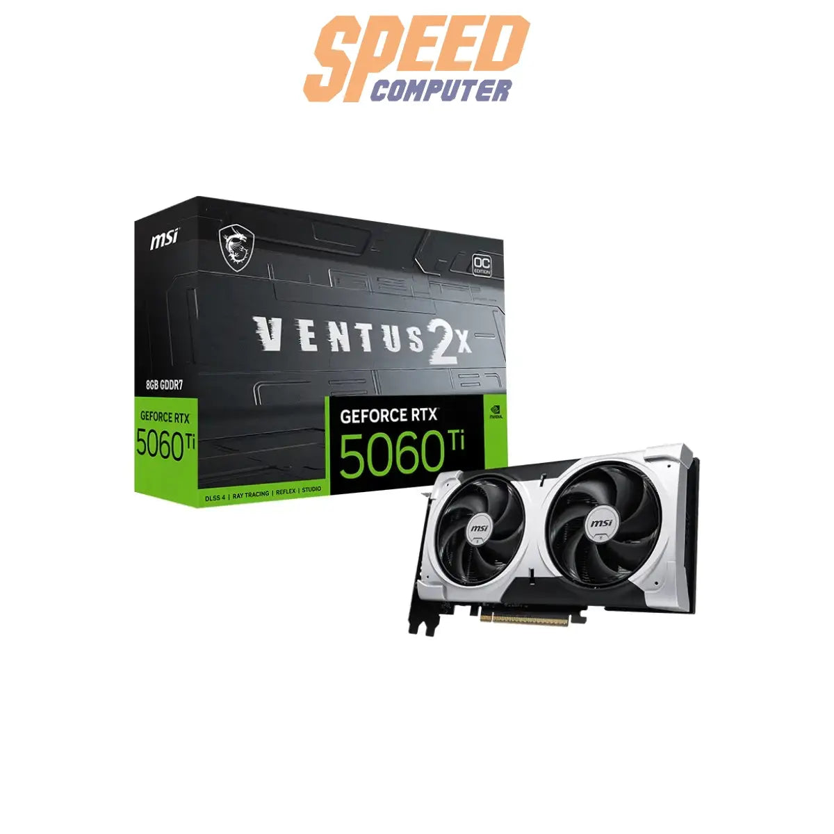 Graphics Card MSI GeForce RTX 5060 Ti 8G VENTUS 2X OC PLUS GDDR7 - SpeedCom