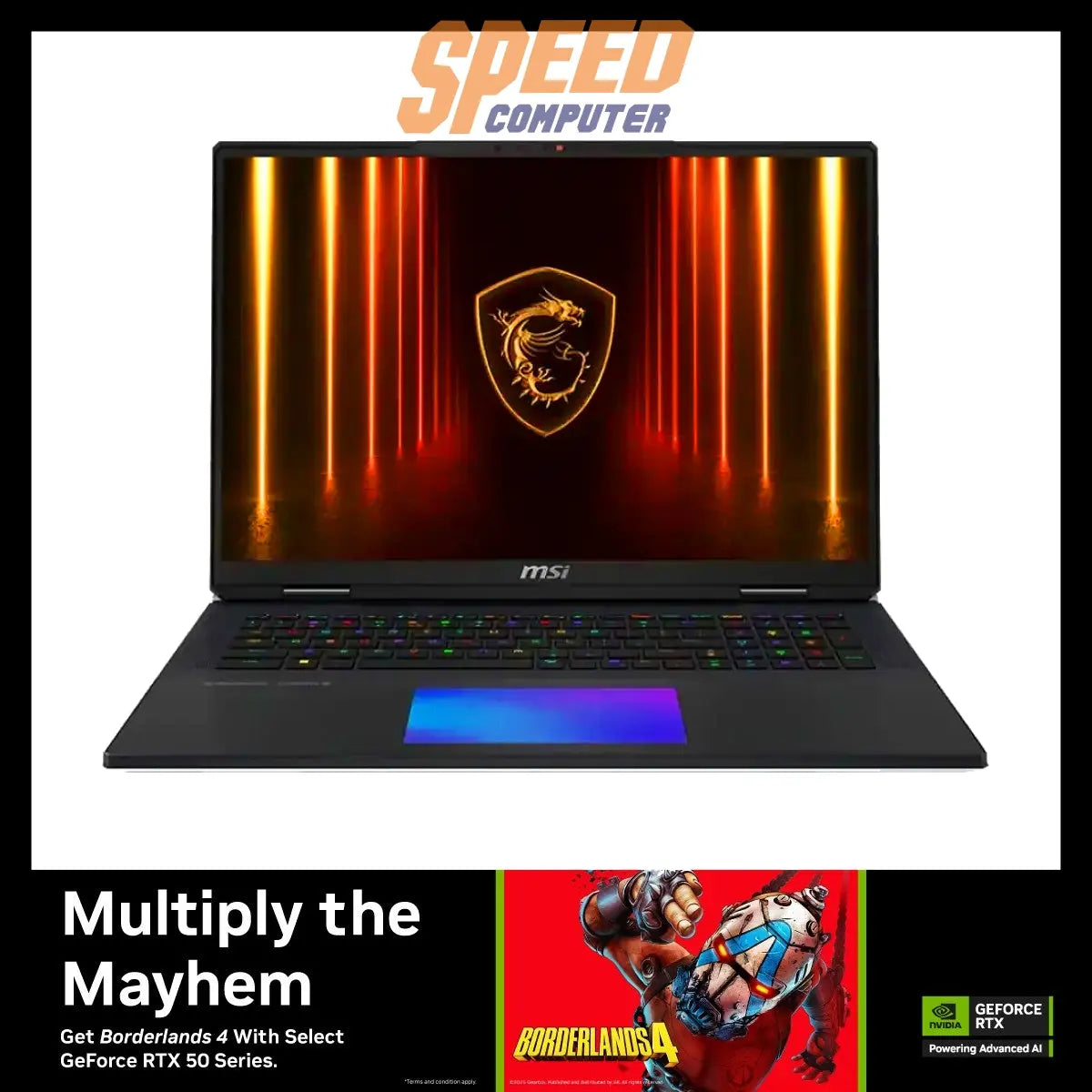 โน๊ตบุ๊ค MSI Titan 18 HX AI A2XWIG-080TH Ultra9(Core Black) - SpeedCom