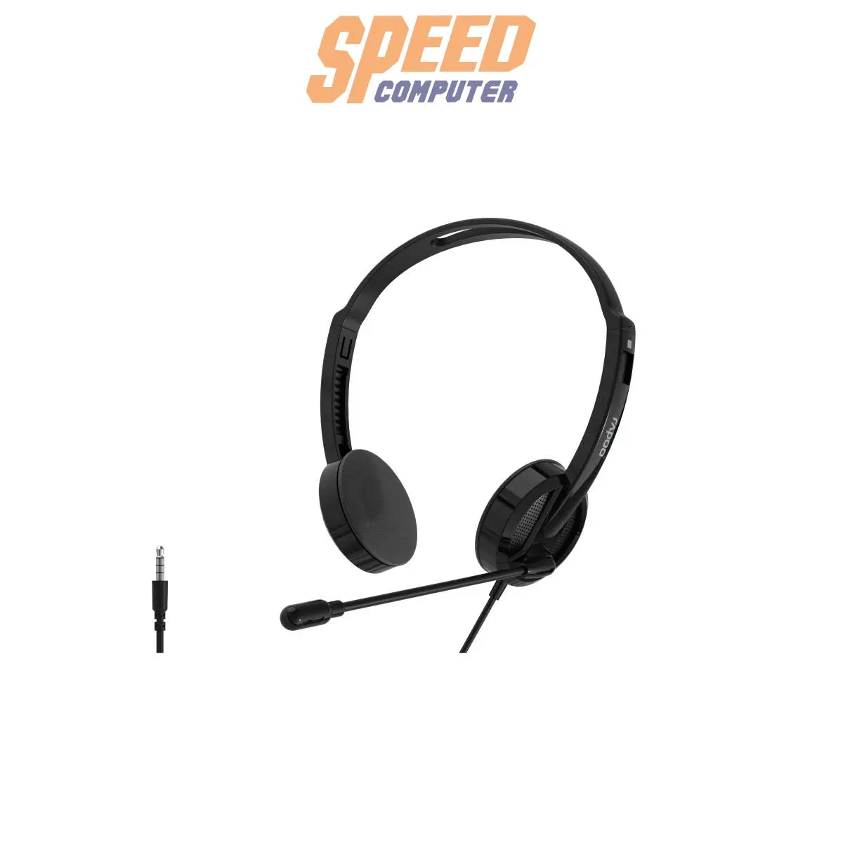หูฟัง RAPOO HEADSET HT-H101-BK NEW PORT 3.5 MM BLACK – SpeedCom