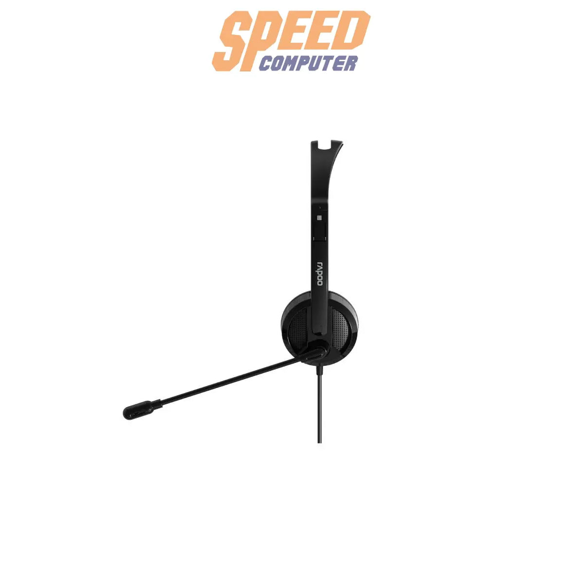 Headphones RAPOO HEADSET HT-H100-BK-NEW PORT 3.5 MM BLACK — SpeedCom