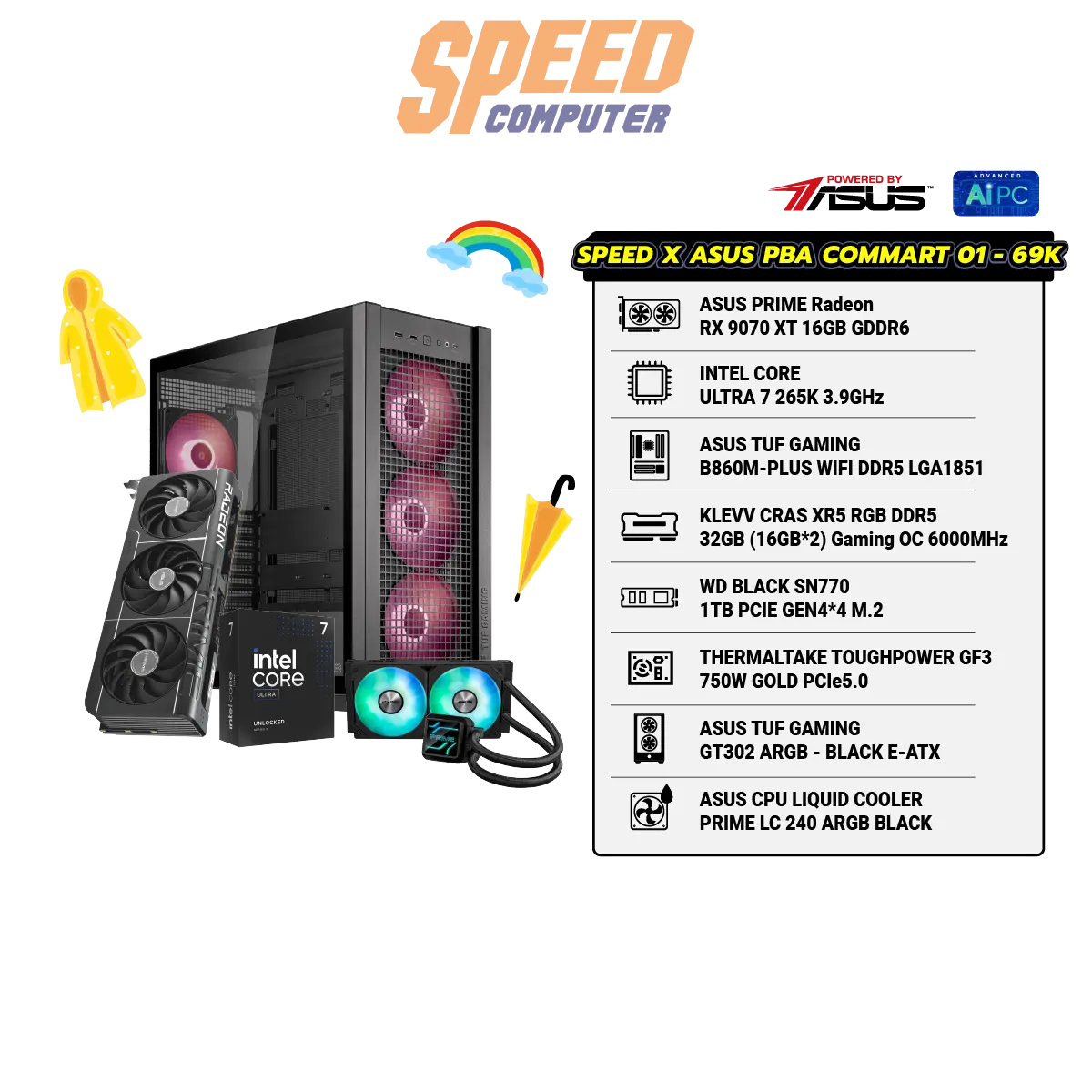 คอมประกอบ SPEED X ASUS PBA COMMART 01 - 69K - Speedcom – SpeedCom