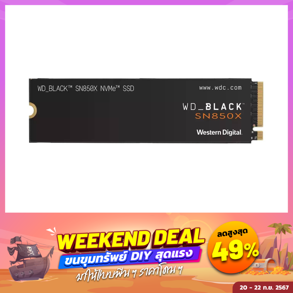 SpeedCom SSD WD BLACK SN850X 1TB PCIe 4x4/NVMe M.2 2280 WDS100T2X0E