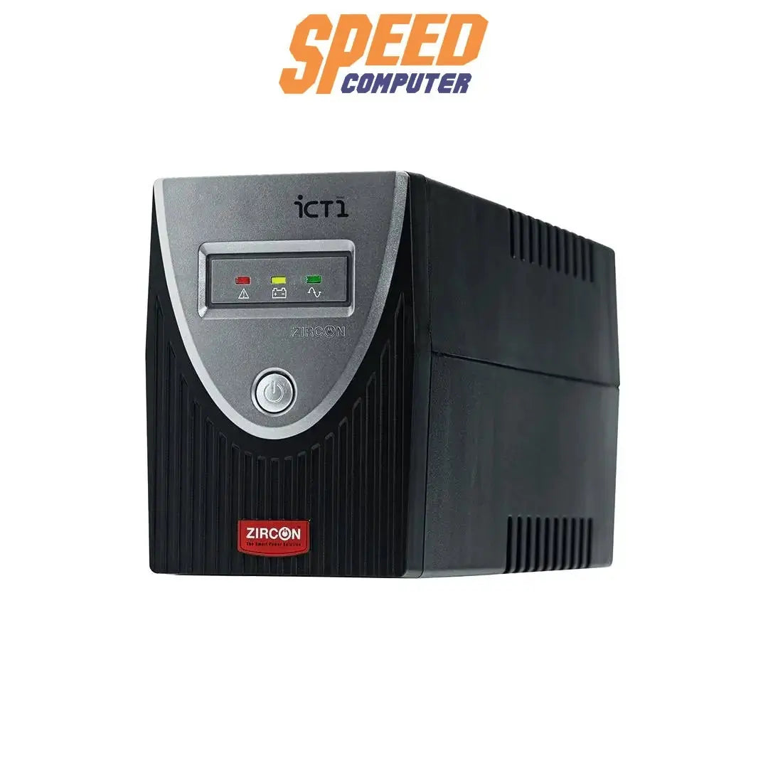 เครื่องสำรองไฟฟ้า Zircon ICT 1 800VA 480วัตต์ สีดำ -SpeedCom